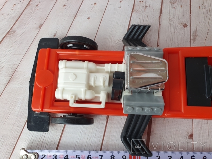 Fisher price 1982 GROUND SHAKER RED RACE DRAG Dragster Pullback ...