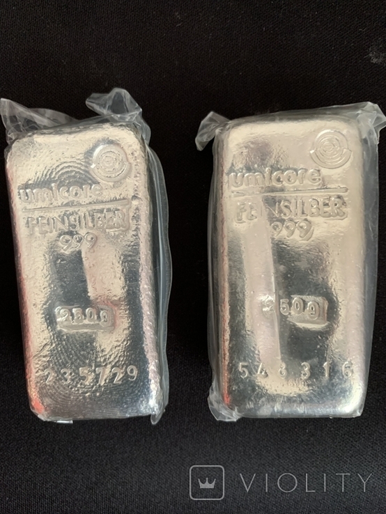 Слиток Серебра Umicore Feinsilber 999, вес 250g каждый (110753496 ...