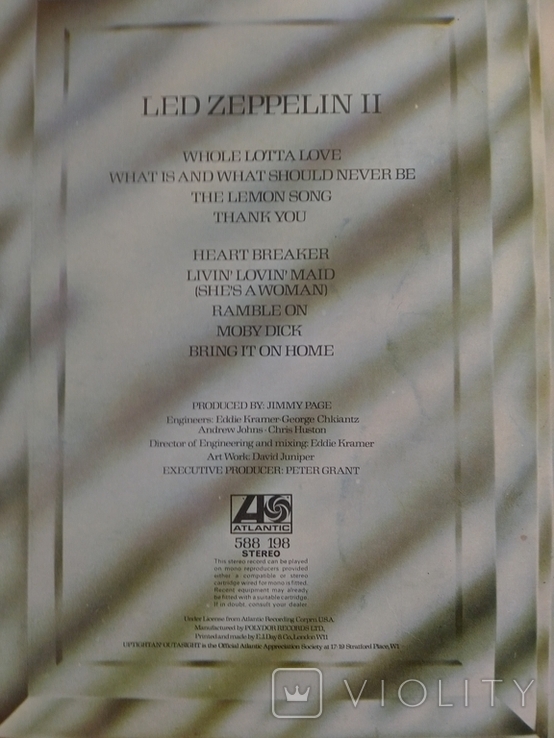Led Zeppelin - Led Zeppelin II (LP, Album, RL) (110848367) - купити Violity