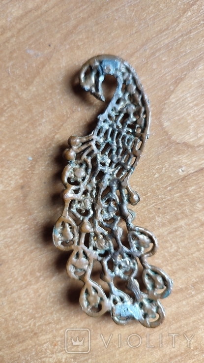 Brooch with stones ,,Firebird,,(pin nuance) - «VIOLITY»