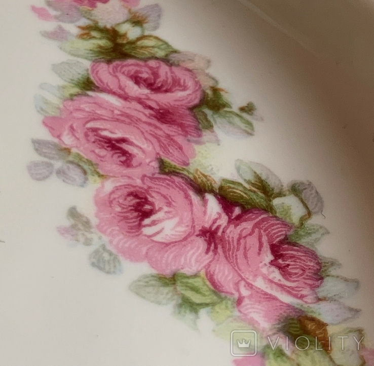 Antique decorative plate openwork porcelain Roses stamp RVR Max Roesler ...