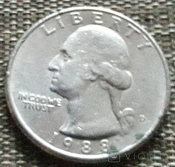 25 центів США 1988 D quarter dollar USA (115303251) - купити Violity