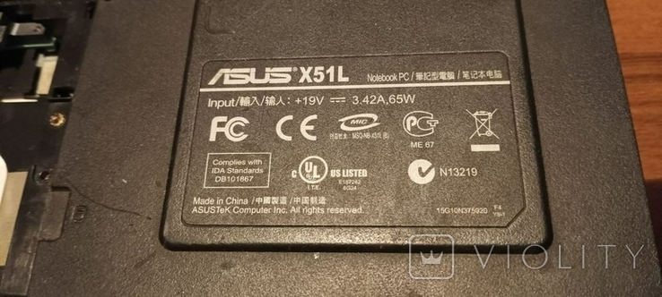 На запчасти ноутбук Asus X51L - «VIOLITY»