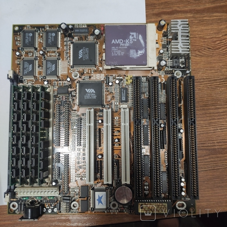 Материнская плата Socket 7 + процесор Amd k5 pr100 + відеокартаS3 ...
