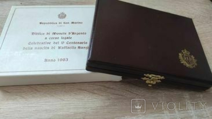 Срібло/Сан Маріно /500 років з дня народження Рафаєло 1983 рік/набір ...