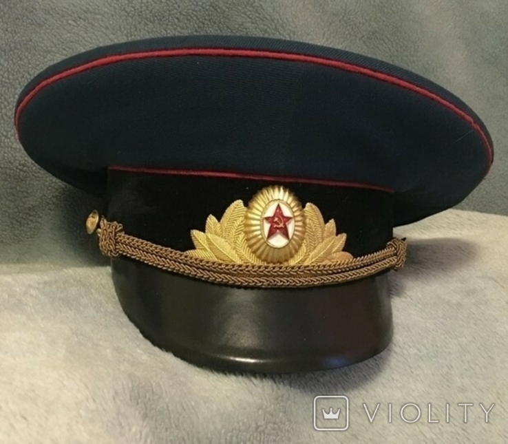 Tankman of the USSR. New parade cap SA (Soviet Army) size 57, black ...