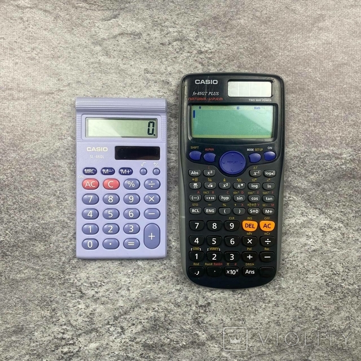 Лот, Комплект калькуляторів: науковий fx-85GT PLUS + компактний SL-460L ...
